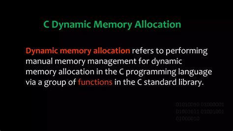 Dynamic Memory Allocation Ppt