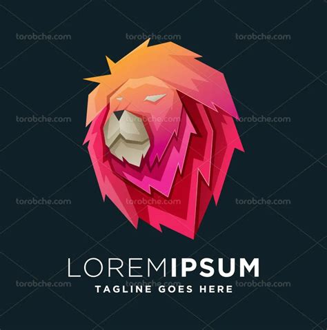 لوگو سر شیر گرافیک با طعم تربچه