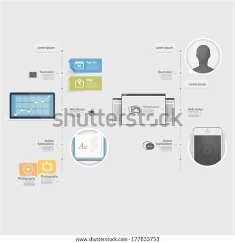Flat Infographics Design Ui Elements With Icons For Templatescollectio