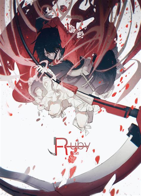 Rwby Ruby Rose Rwby Konya666 Scythe Hd Phone Wallpaper Rare Gallery
