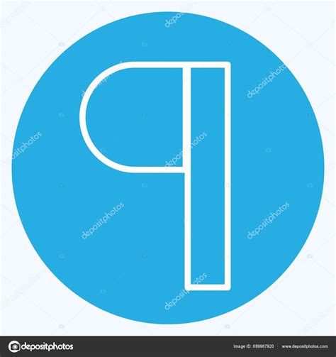 Icon Paragraph Related Graphic Design Tools Symbol Blue Eyes Style