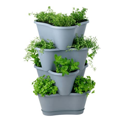 Stackable Planter 4 Pack With Tray Mazeproducts