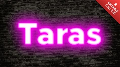 Taras Glow Purple Text Effect Generator