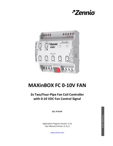Zennio MAXinBOX FC 0 10V FAN User Manual Manualzz