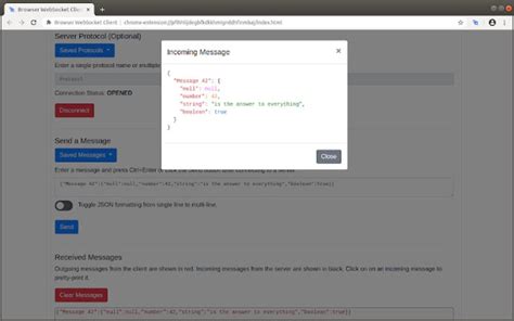Browser WebSocket Client pour Google Chrome Extension Télécharger