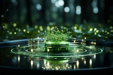 Arrow Splitting Atom On Nuclear Green Premium Ai Generated Image