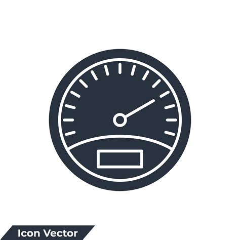Speedometer Icon Logo Vector Illustration Speed Indicator Symbol Template For Graphic And Web