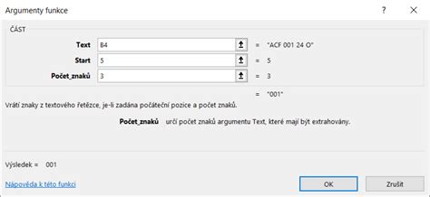Microsoft Excel Funkce ČÁst Mid Abecedapc