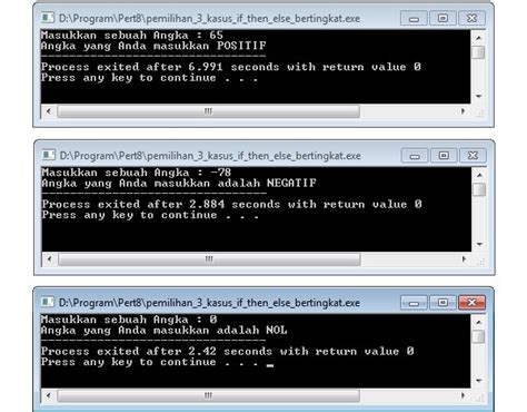 Algoritma Fungsi Pemilihan 3 Kasus Menggunakan Pemrograman C