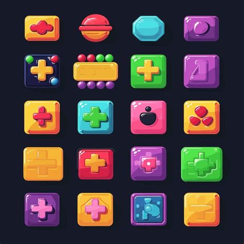 Premium Vector Game Ui Buttons