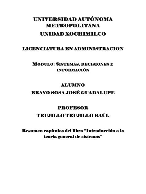 Capítulo 1 El Enfoque De Sistemas Pdf Comportamiento Science