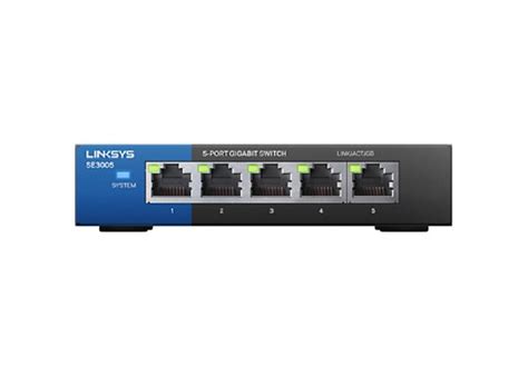 Linksys 5 Port Gigabit Ethernet Switch Se3005 Switches