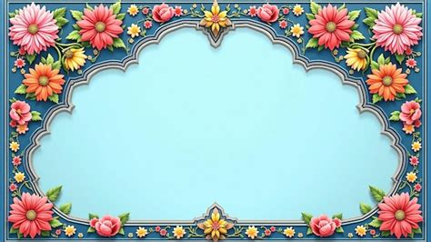 Traditional Decorative Border Frame Design Premium Ai Generated Vector