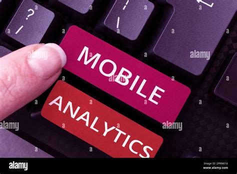 Sign Displaying Mobile Analytics Business Approach Mobile Tool That
