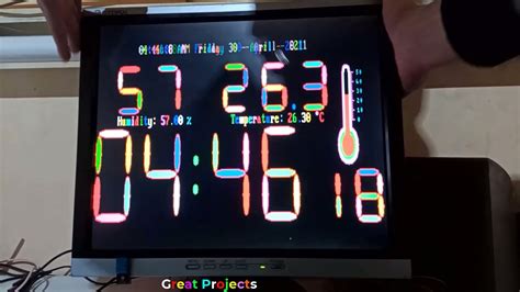 esp32 dht11 and vga monitor clock and weather youtube