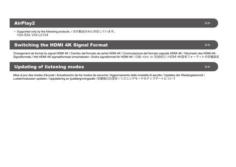 Pdf Airplay2 Switching The Hdmi 4k Signal Format · Périphériques Affichés Et Démarrez La