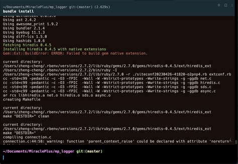 Bundle Install Raise Error Can Not Install Hiredis Issue Redis Hiredis Github