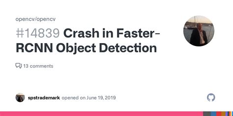 Crash In Faster Rcnn Object Detection · Issue 14839 · Opencvopencv
