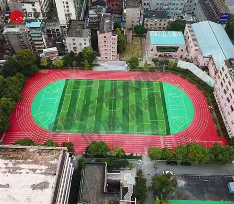 湖北沙市第六中学 塑胶跑道厂家 硅pu篮球场材料厂家 健身步道材料厂家 广州信源体育产业有限公司