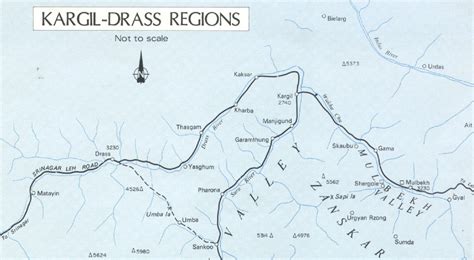 Jammu Kashmir Stark Realities Kargil Drass Map