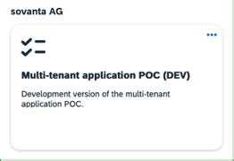 Custom Multitenant Applications On SAP BTP And Cloud Foundry Sovanta AG