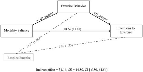 Effect Of Mortality Salience On Future Intentions To Exercise At Time Download Scientific
