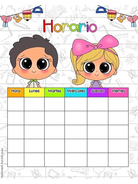 Horario Dibujo Pdf
