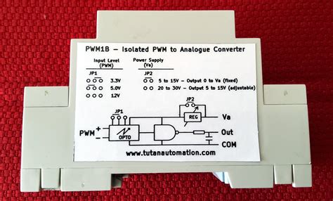 PWM1B Isolated 1 Channel PWM To Analog Converter Rev 4 TUTAN Automation