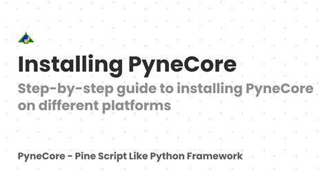 Installing Pynecore Pynecore Documentation