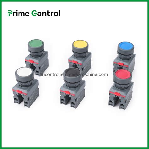 Six Colours Mm Diameter Electric Panel Mount Spring Recovery Push Button Switch Push Button