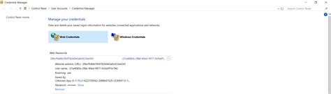 I Am Managing My Web Credentials On Windows And I Do Not Remember