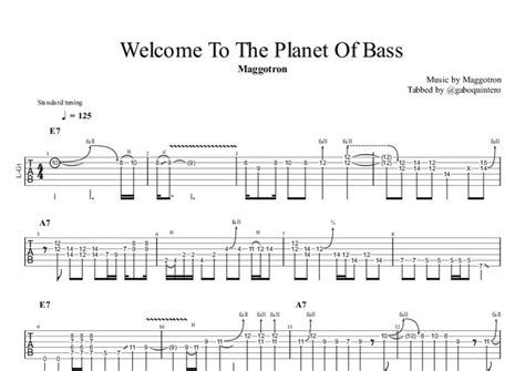 Welcome To The Planet Of Bass 1987 Tab And Chords Maggotron
