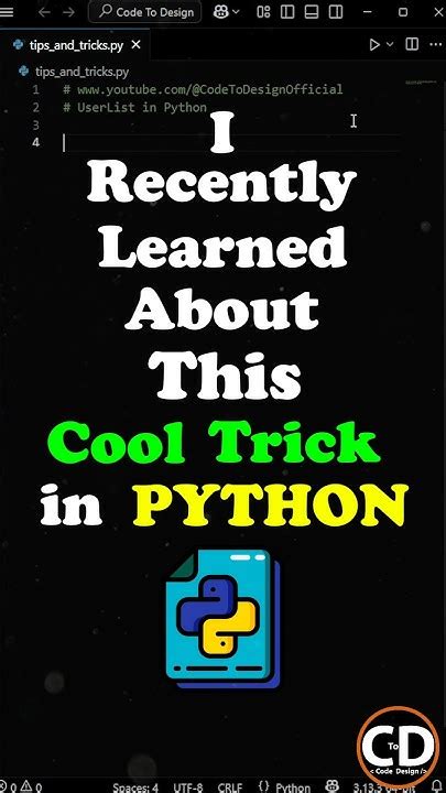 i recently learned about this cool trick in python python coding programming youtube