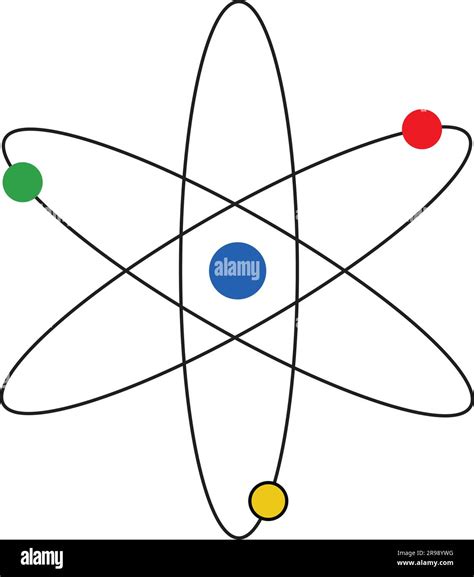 Atom Vector With Nucleus Of Protons And Neutrons Stock Vector Image And Art Alamy