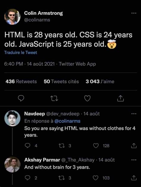 Html Is 28 Years Oldcss Is 24 Years Old Javascript Is 25 Years Old