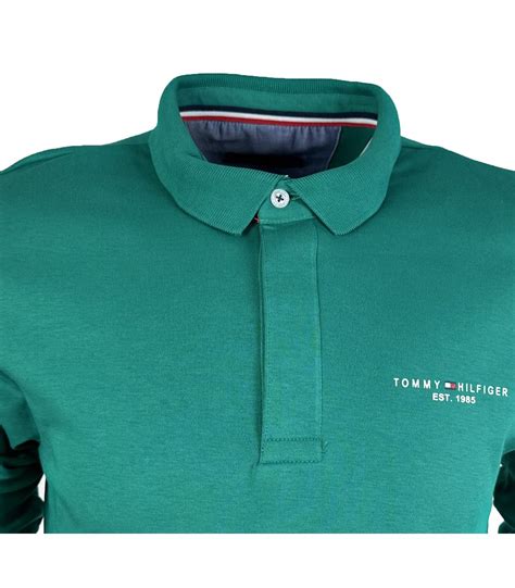 Купить - Зеленое поло с длинным рукавом Tommy Hilfiger 7001-11-7001-11 ...