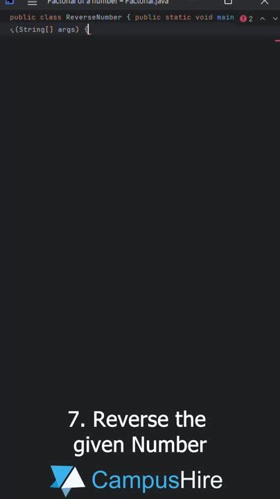 How To Reverse A Number Using Java Campushire Posted On The Topic Linkedin