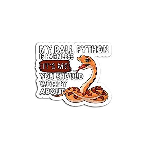 Buy Snake Lover My Ball Python Is Harmless Sticker Graphic Auto Wall Laptop Cell Truck