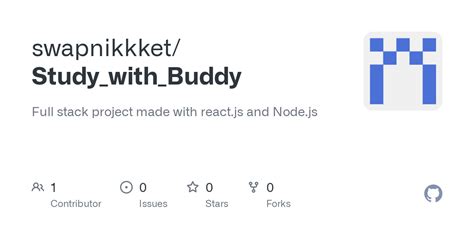 GitHub Swapnikkket Study With Buddy Full Stack Project Made With React Js And Node Js