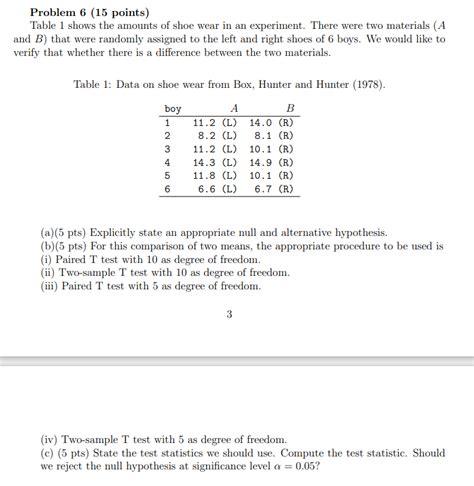 Solved Problem 6 15 Points Table 1 Shows The Amounts Of Chegg Com