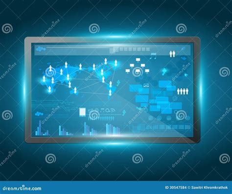 Vector Touch Screen Interface Stock Vector Illustration Of Cyberspace