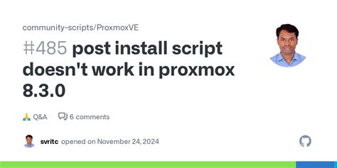 post install script doesn t work in proxmox 8 3 0 · community scripts proxmoxve · discussion