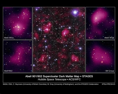 Hubble Maps Dark Matter Web In A Large Galaxy Cluster Nasa Science