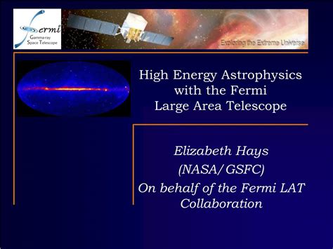 Ppt High Energy Astrophysics With The Fermi Large Area Telescope