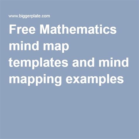 Free Mathematics Mind Map Templates And Mind Mapping Examples Mind