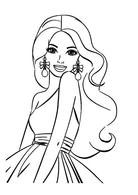 Barbie Para Colorir Com Brincos Vem Colorir