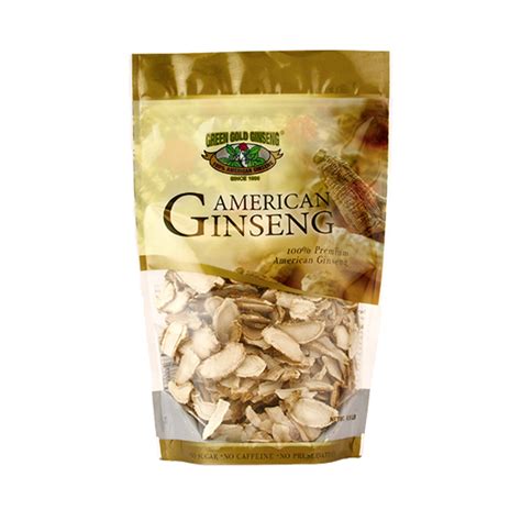 American Ginseng Slice 8oz Bag Green Gold Ginseng