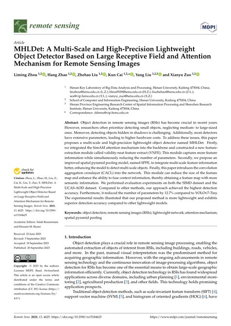 PDF MHLDet A Multi Scale And High Precision Lightweight Object Detector Based On Large