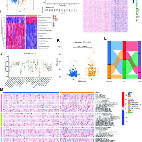 a e results of unsupervised consensus clustering analysis defined as