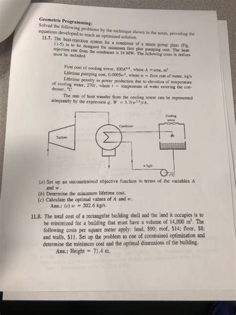 Solved Geometric Programming Solved The Following Problems